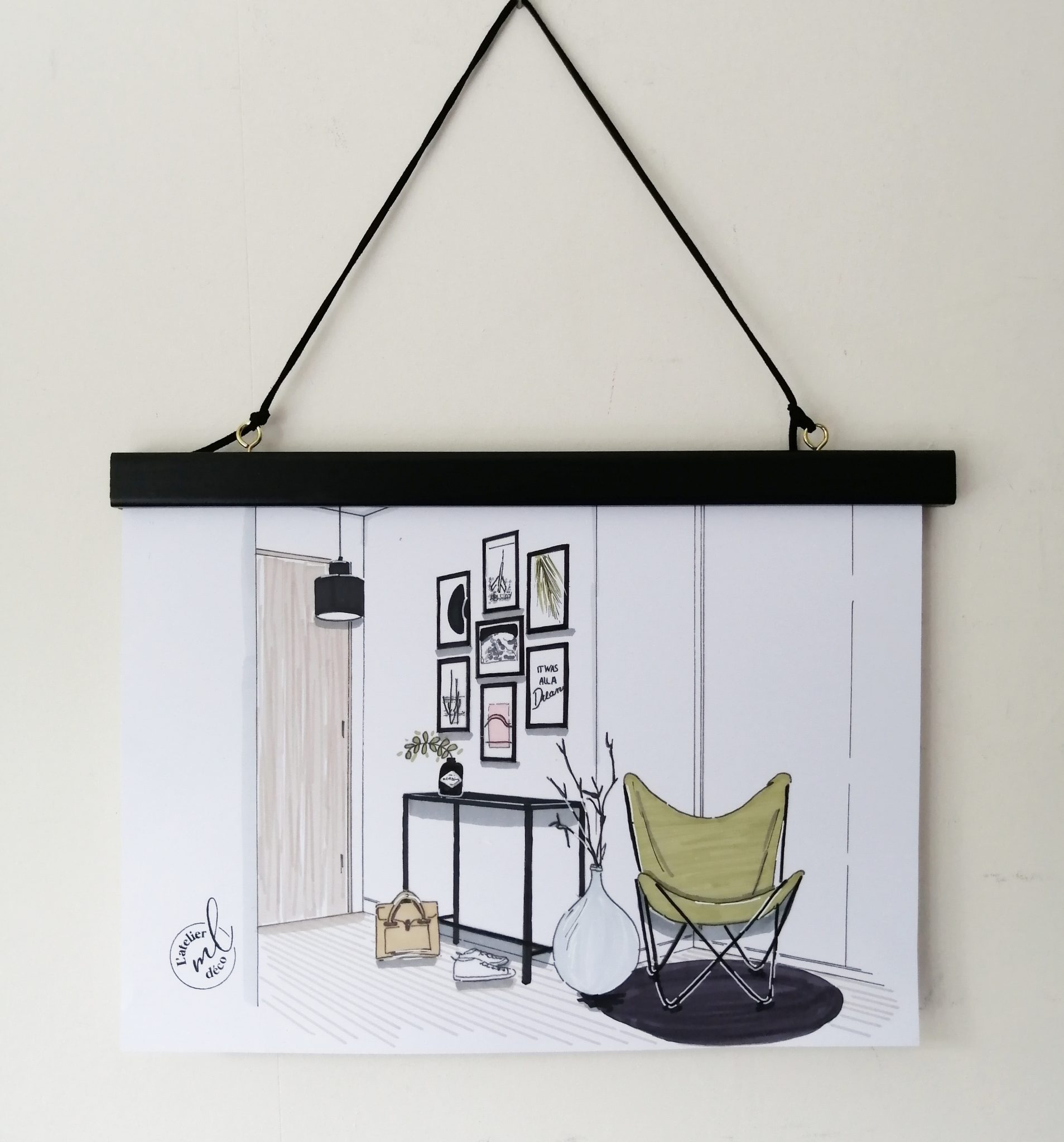 Créer un mur de cadres dans l'entrée - Atelier ML Déco | Décoratrice d ...